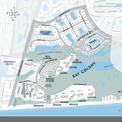 Map of Bay Colony, Naples FL