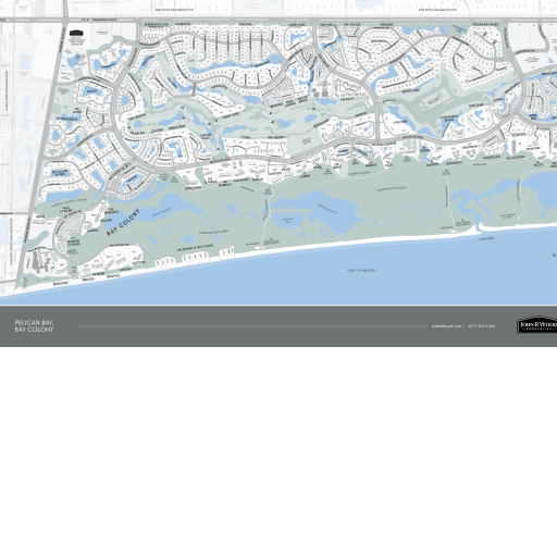 Map of Pelican Bay & Bay Colony, Naples FL