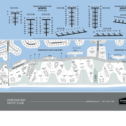 Map of Venetian Bay Yacht Club, Naples FL